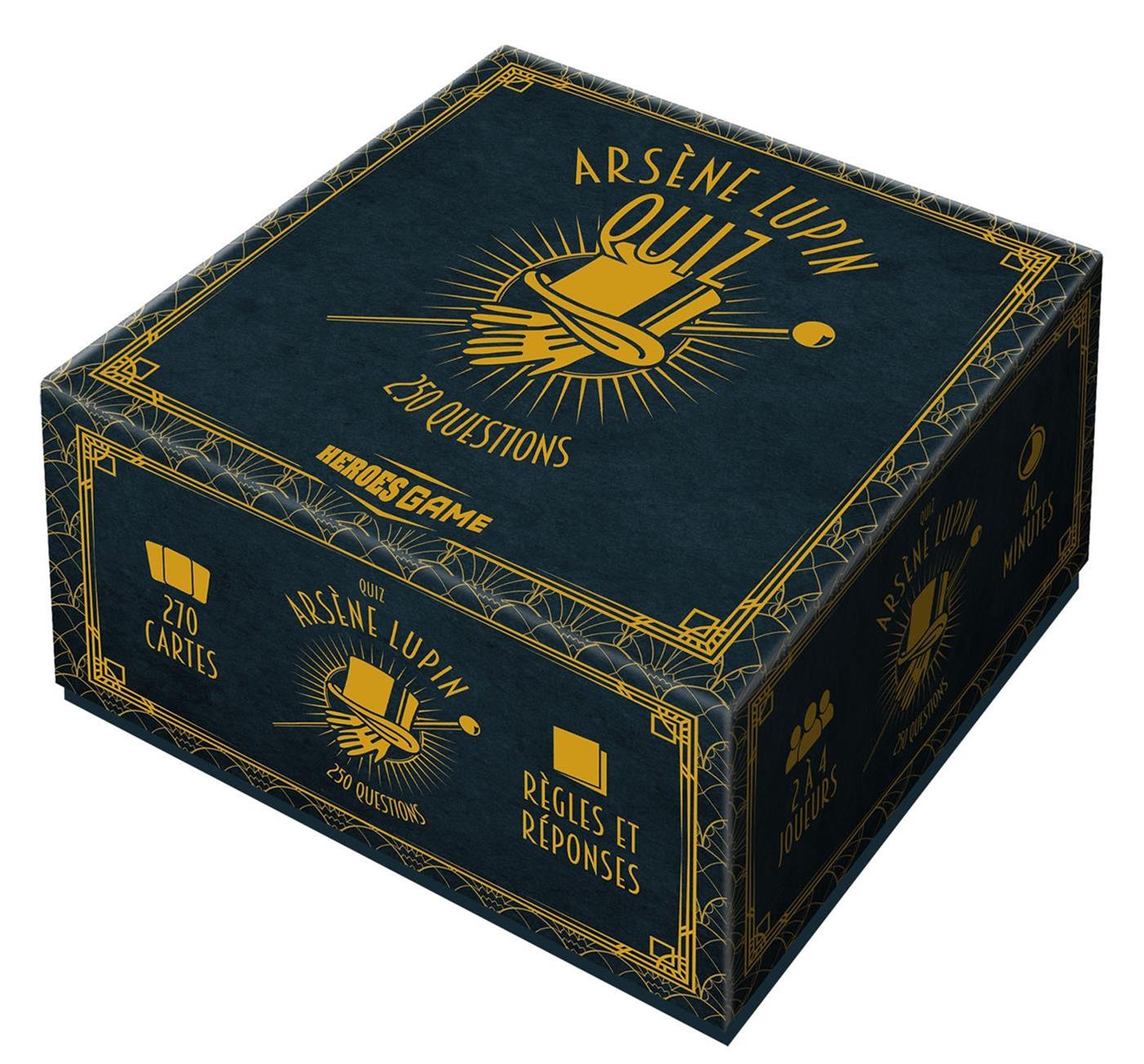 Livre QUIZ ARSENE LUPIN -COFFRET 250 QUESTIONS | Messageries ADP