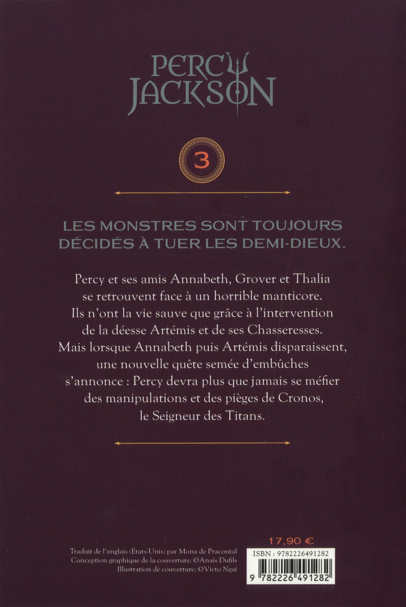 Livre Percy Jackson Et Les Olympiens Tome 3 Le Sort Du Titan