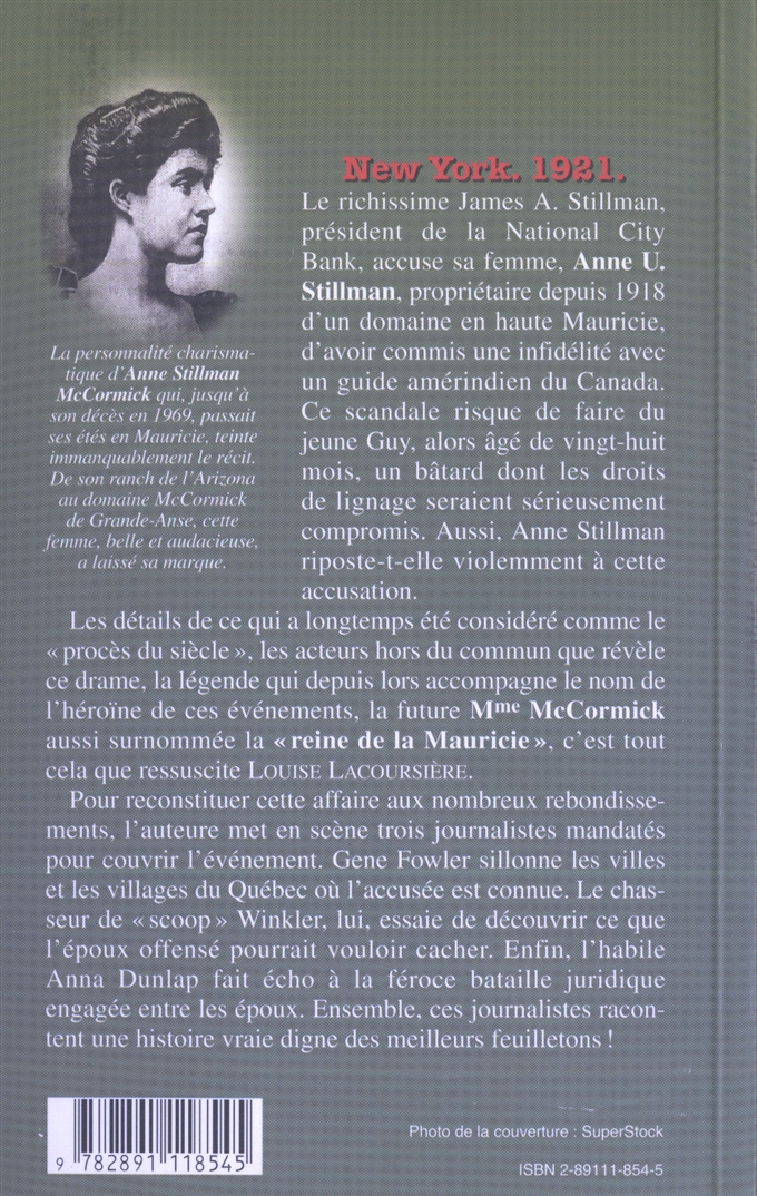 Livre ANNE STILLMAN 1 LE PROCES | Messageries ADP