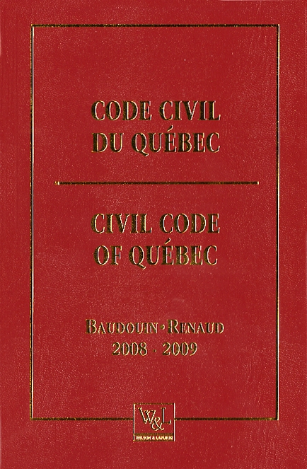 Livre Code civil du Québec 2008-2009 | Messageries ADP