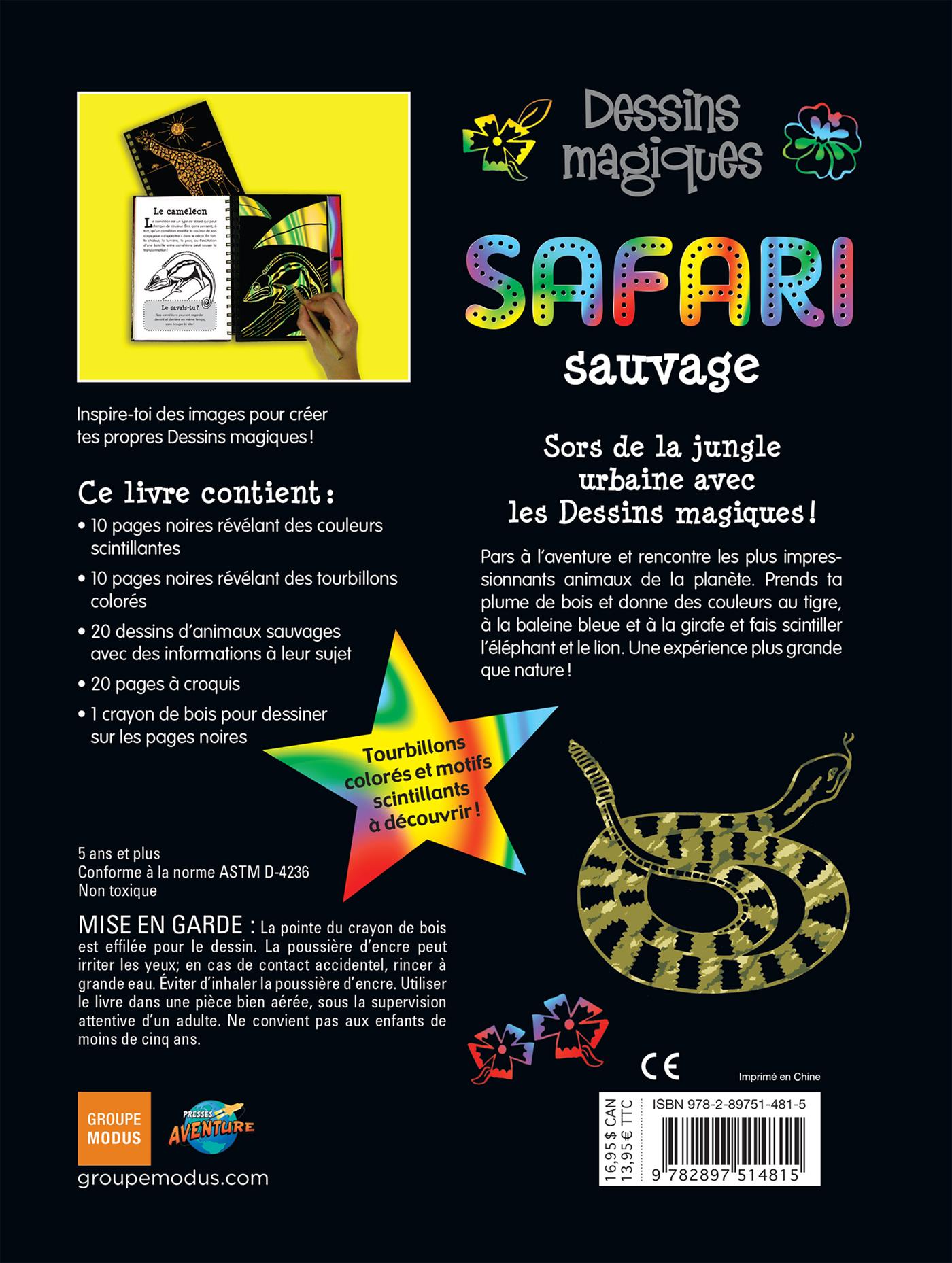 Livre Safari sauvage | Messageries ADP